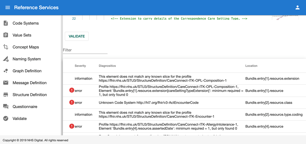 Validating FHIR (Care Connect) - FHIR - openhealthhub.org